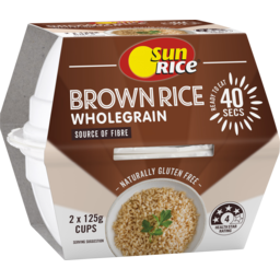 Sunrice 40 Second Microwavable Brown Whole Grain Rice 250G – Bundlfresh