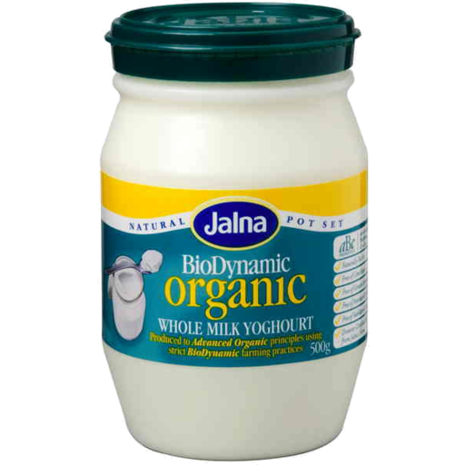 Jalna Bio-Dynamic Organic Whole Milk Yoghurt 500g – Bundlfresh